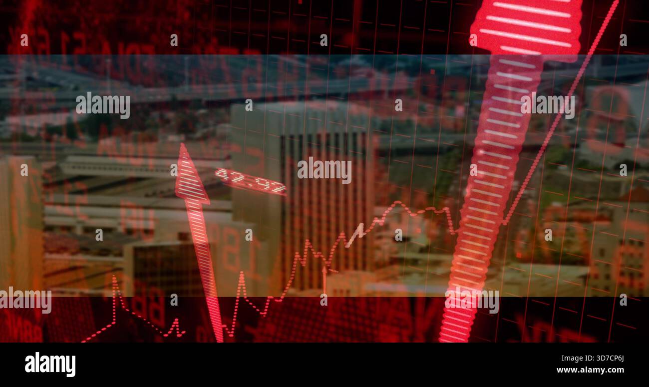 Overlaying translucent market chart hi-res stock photography and images ...