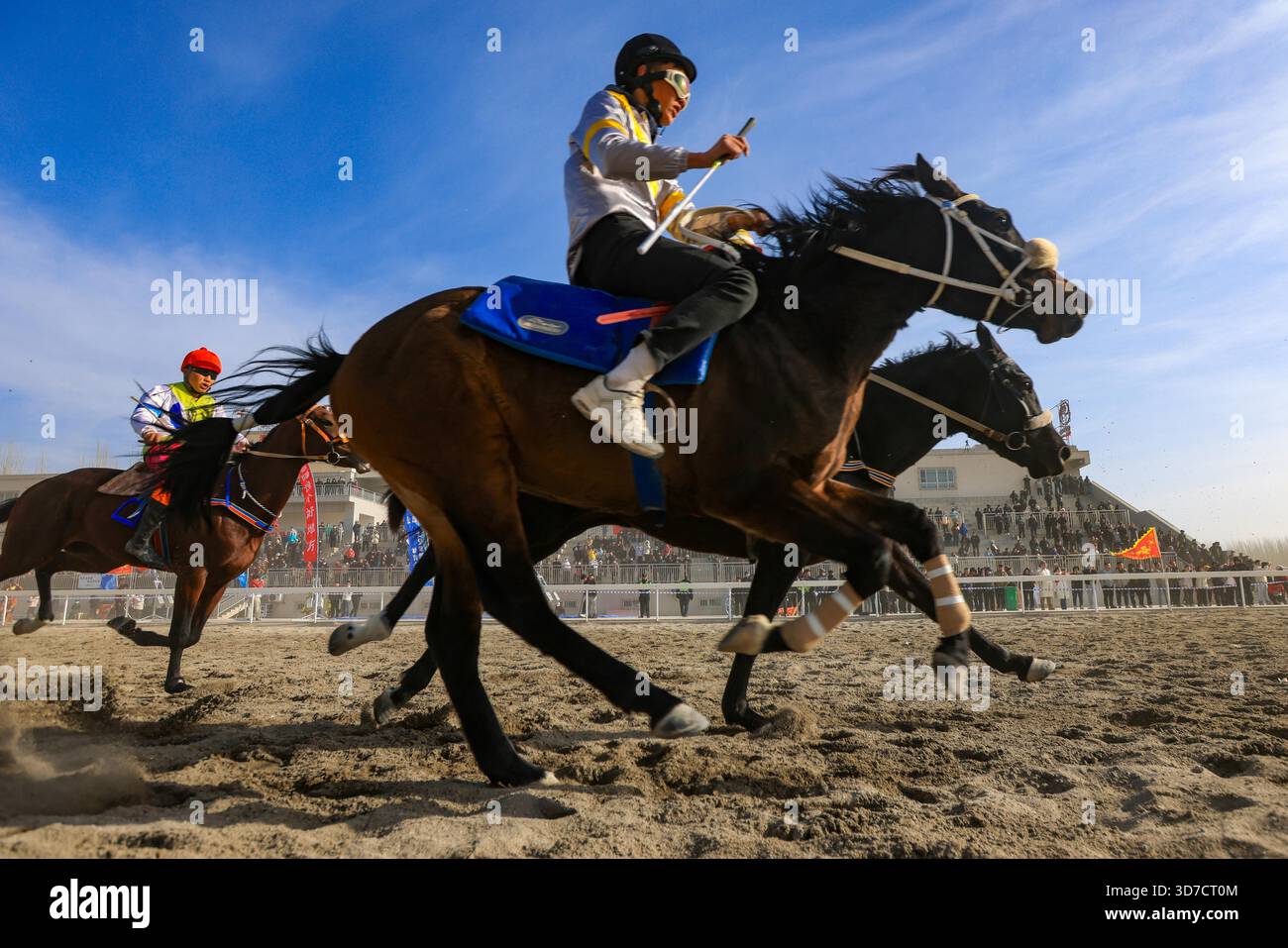A horse race event is held in Bohu County, Bayingolin Mongol Autonomous ...