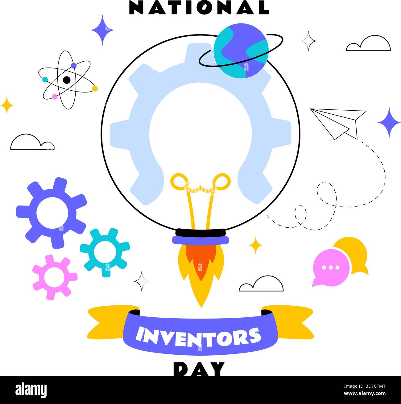 National Inventors Day Vector Illustration on February 11 Celebrating ...