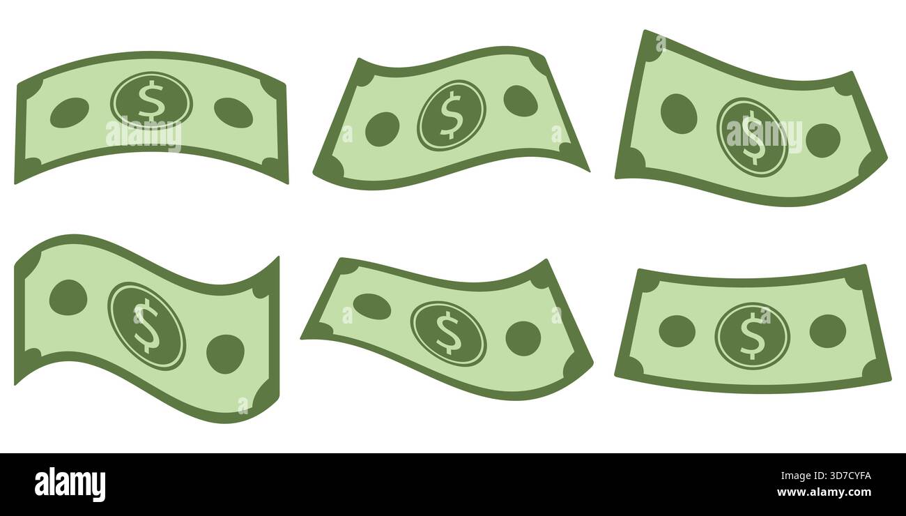 Green dollar bills in Stock Vector Images - Alamy