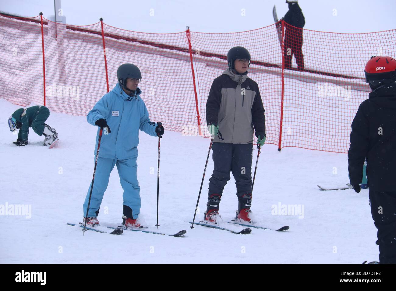 Tourists enjoy skiing in Altay City, northwest China's Xinjiang Uygur ...