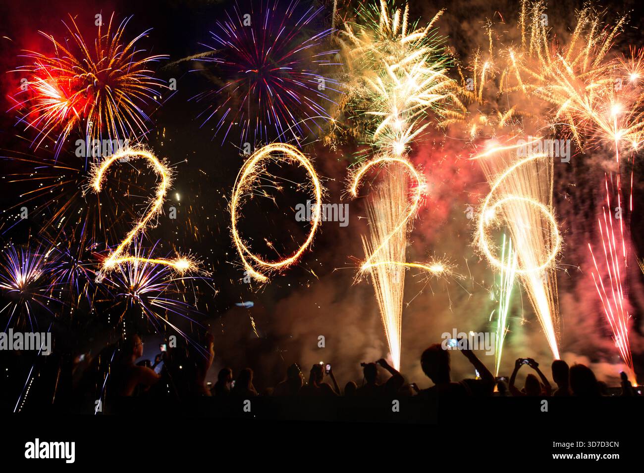 2026 written fireworks background hi-res stock photography and images ...