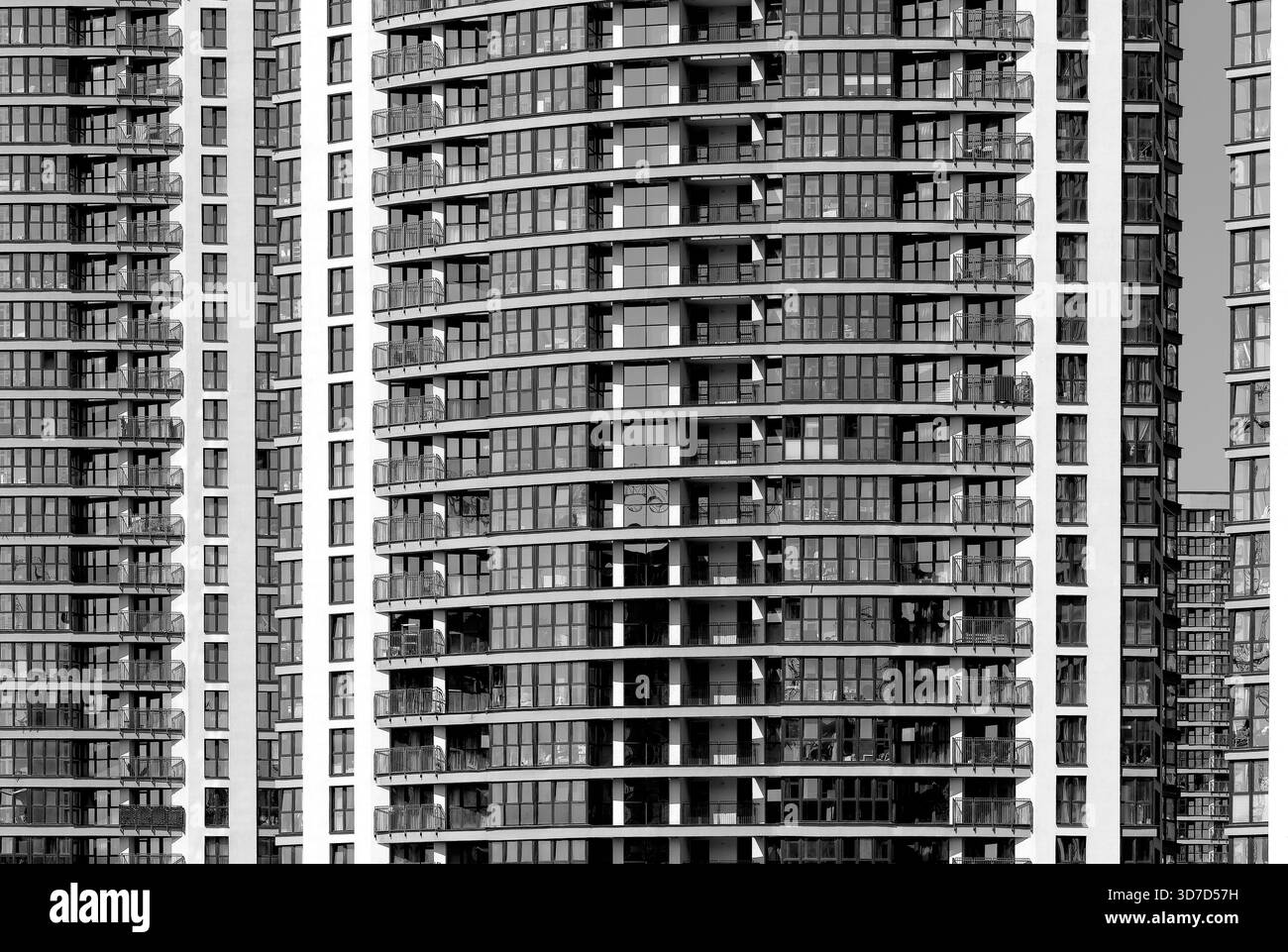 New residential district contemporary Black and White Stock Photos ...