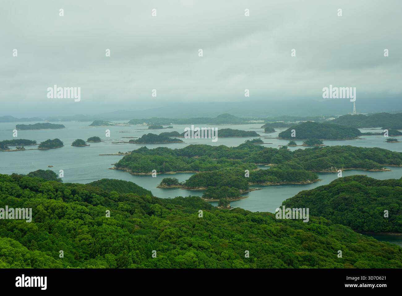 Uninhabited islands on the Japanese coast near the Saikai National Park ...