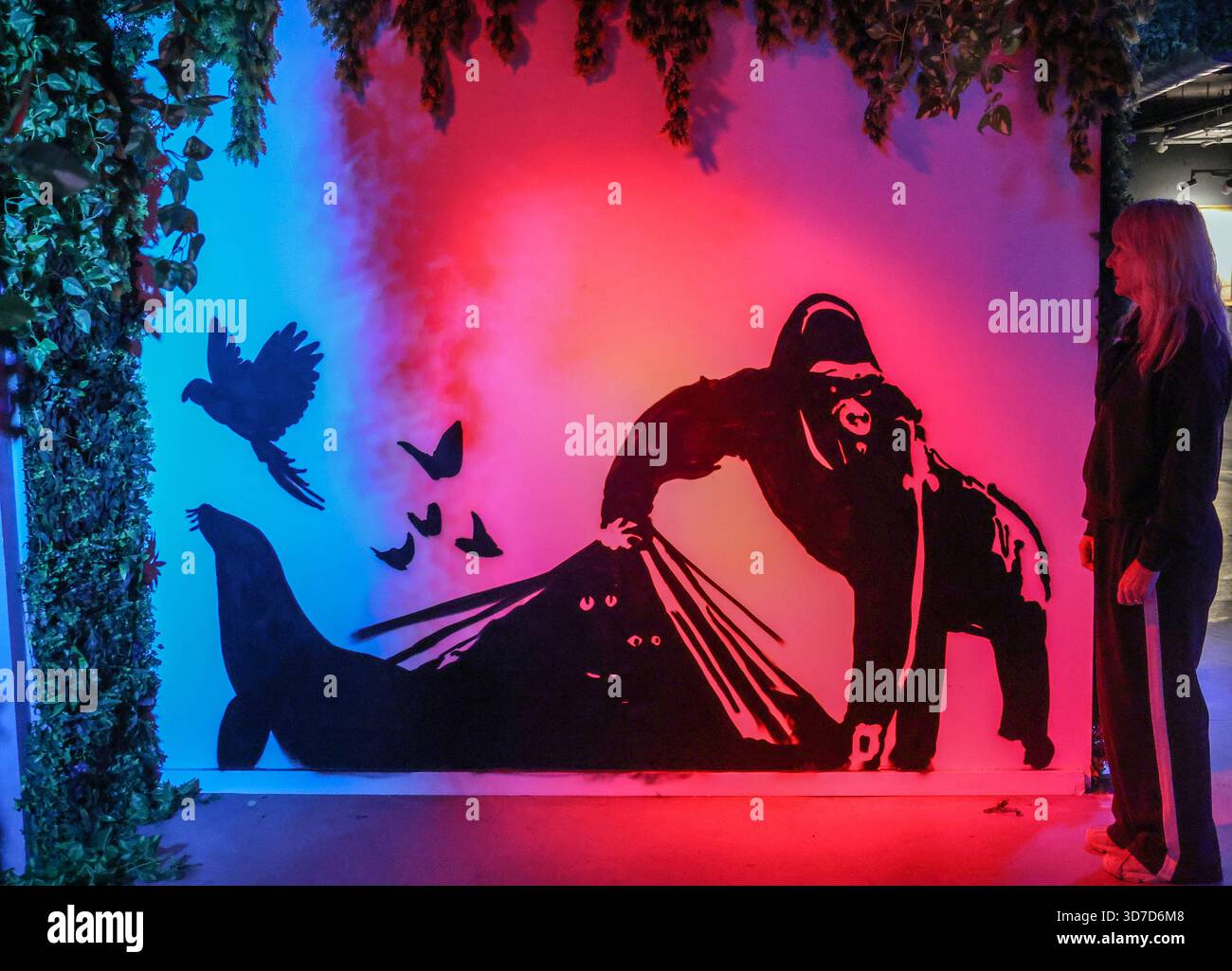 London UK 25 Nov 2025 A limited-time Banksy exhibition with iconic ...