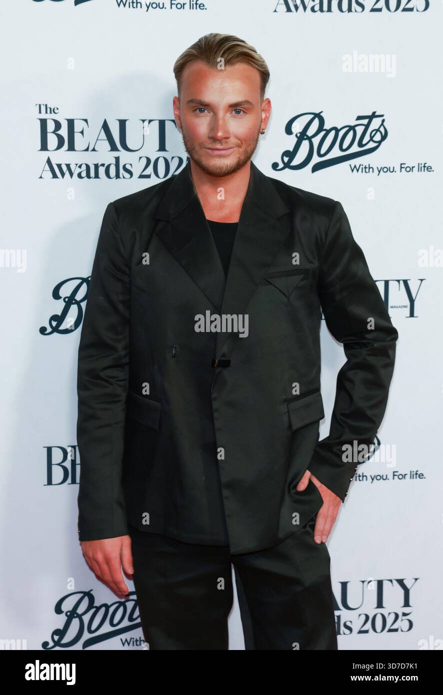 Harry Derbidge seen attending The Beauty Awards 2025 in London Stock ...
