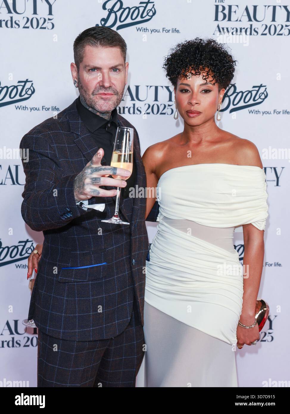 Shane Lynch and Sheena White seen attending The Beauty Awards 2025 in ...