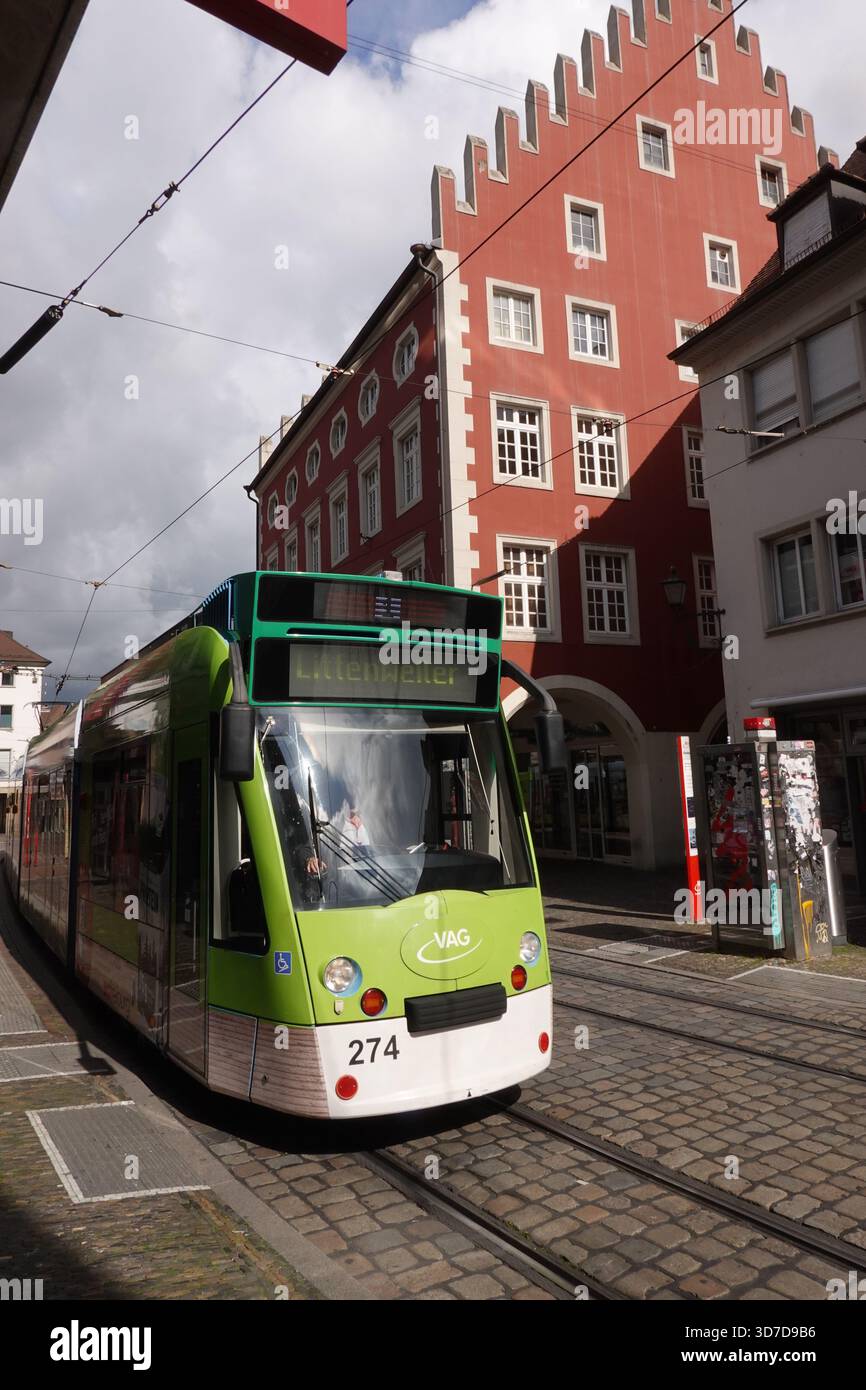 Germany, Freiburg, Electric tram on street Photo © Fabio Mazzarella ...