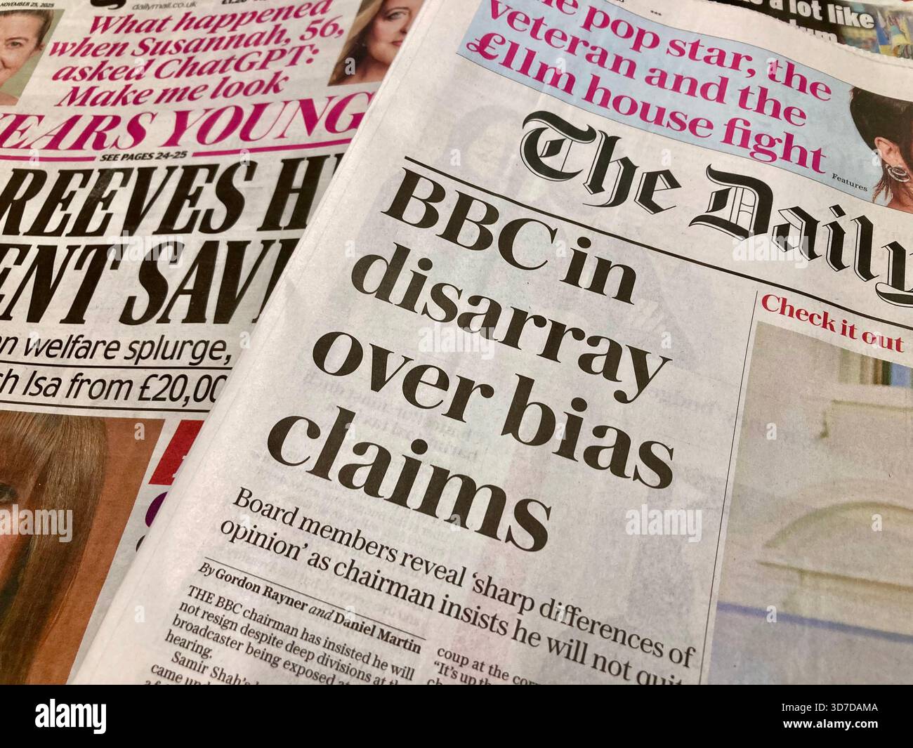 one UK newspaper updated BBC in disarray over bias claims Stock Photo ...