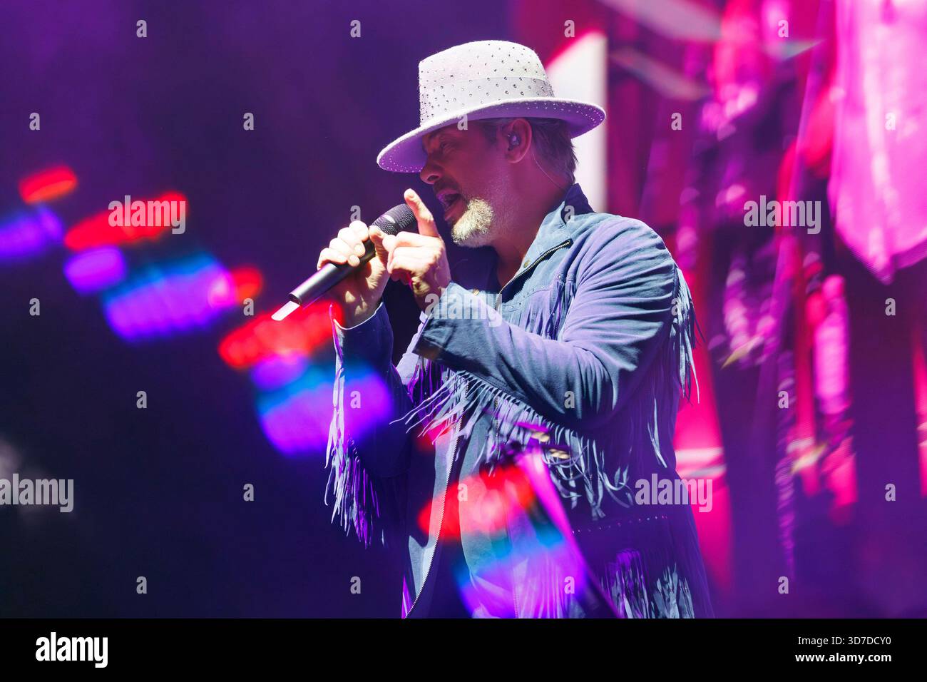 Sänger Jay Kay Jason Luis Cheetham von der Band Jamiroquai live in der ...