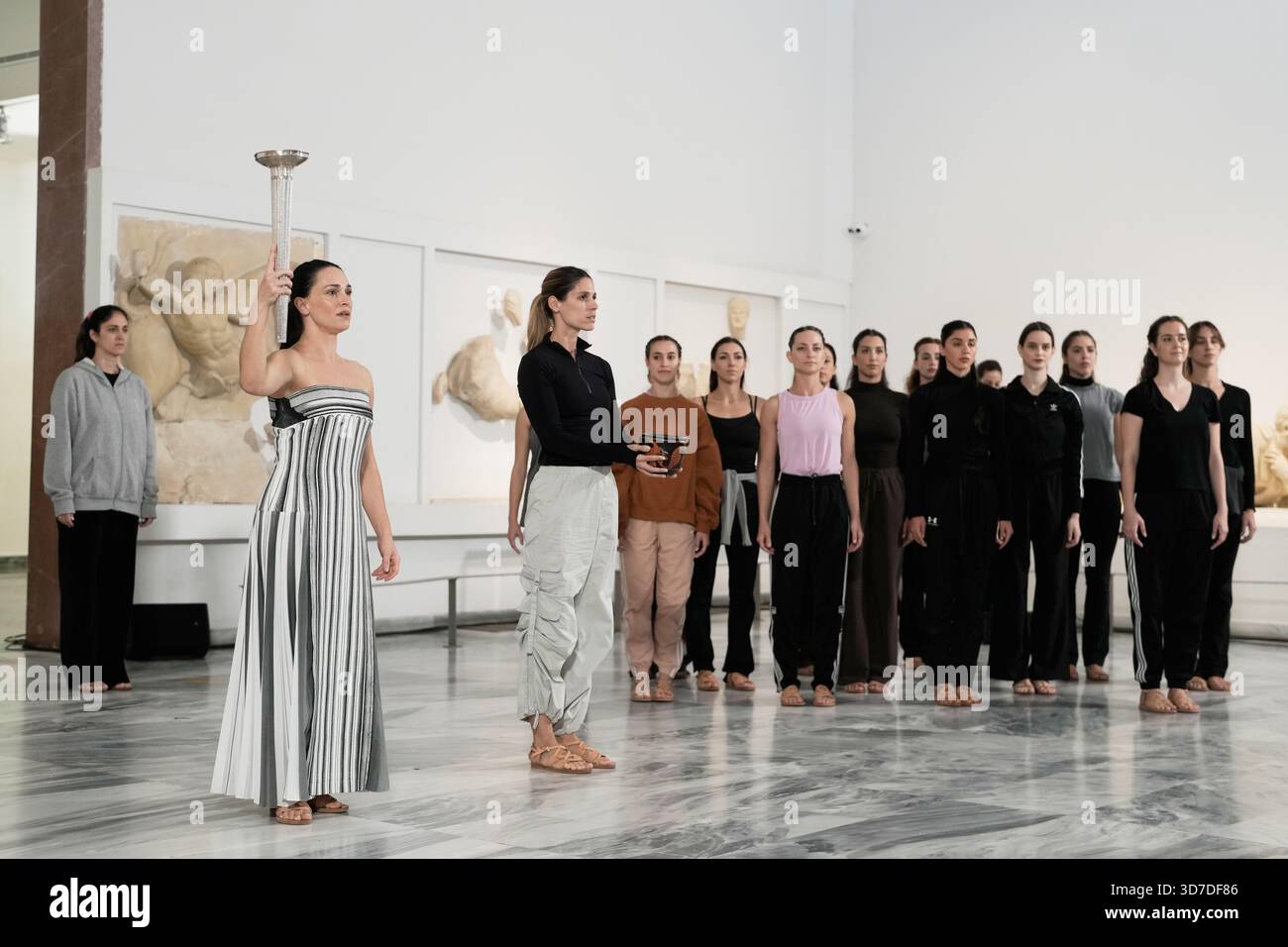 Actress Mary Mina, left, playing the role of high priestess and Ioanna ...