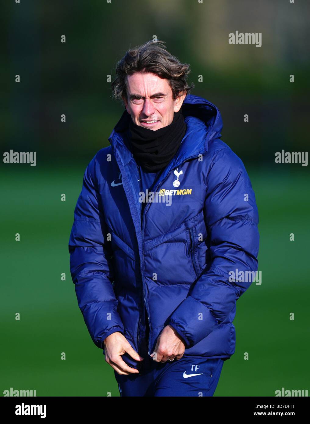 Tottenham Hotspur manager Thomas Frank during a training session at the ...