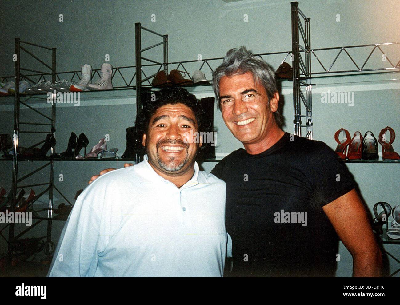 © MORONI/LAPRESSE CIVITANOVA MARCHE SPORT CALCIO DIEGO ARMANDO MARADONA CON CESARE PACIOTTI ...