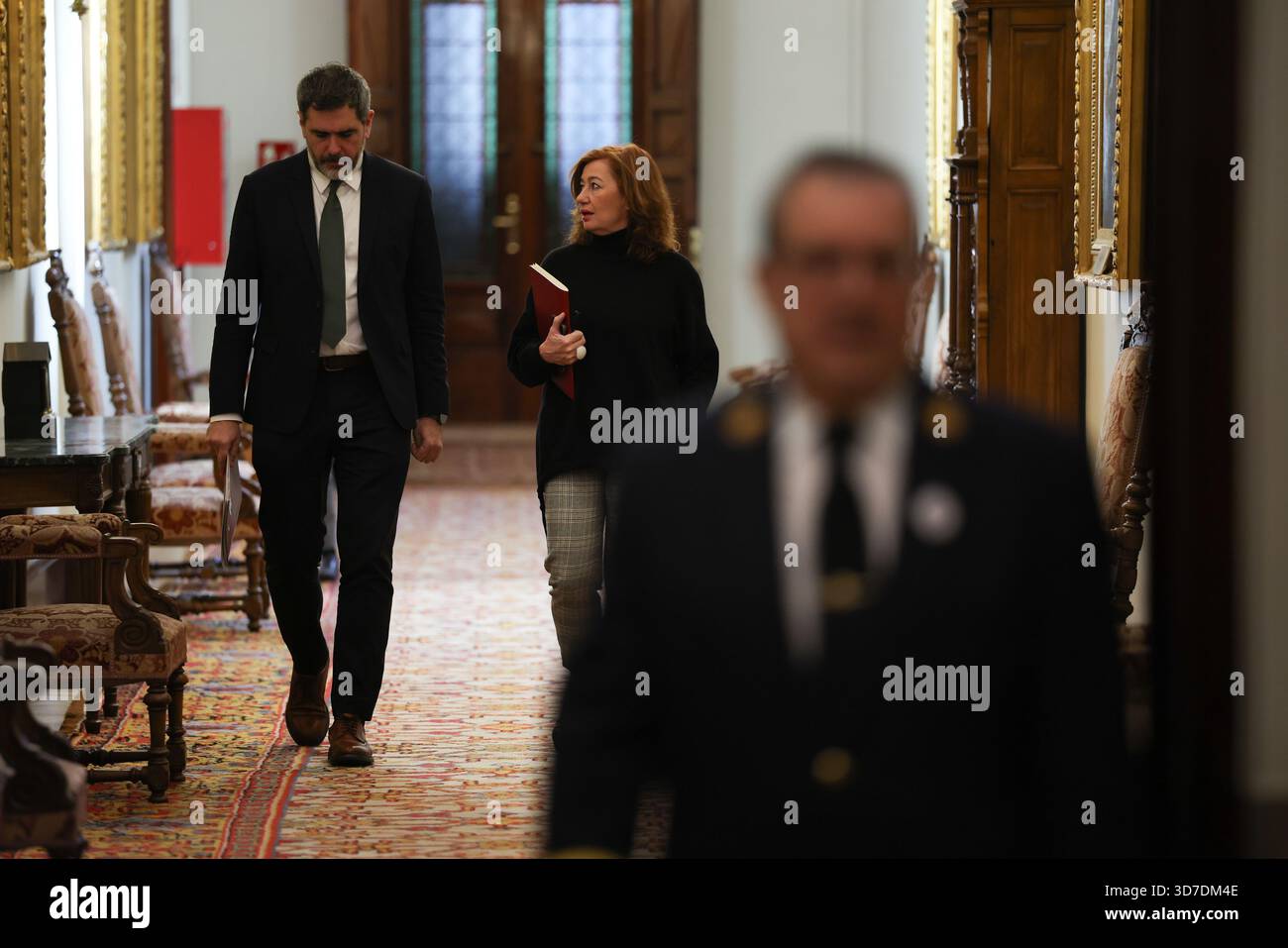 The president of the Congress, Francina Armengol, on her arrival to the ...