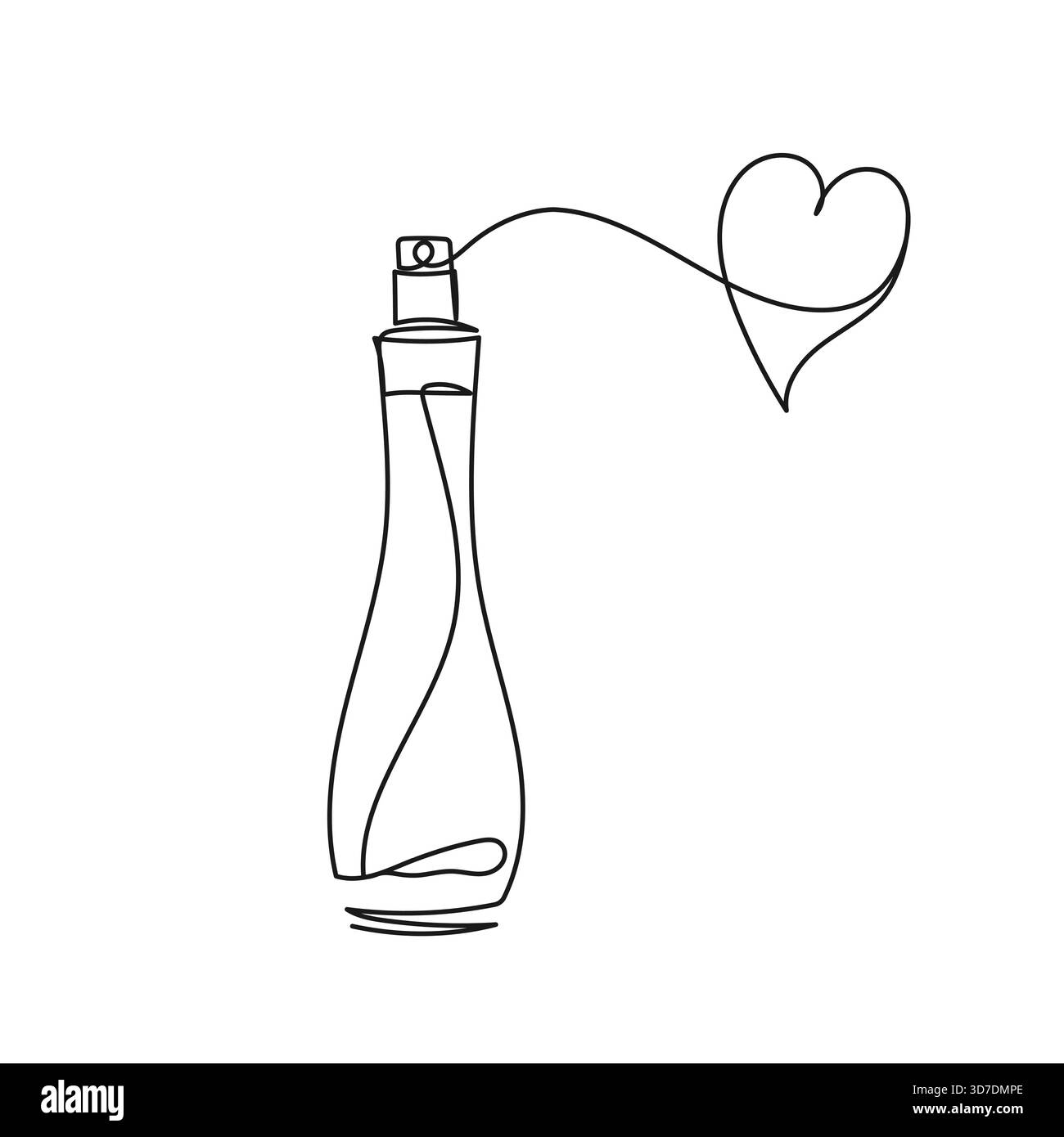Heart shaped perfume bottle Stock Vector Images - Alamy