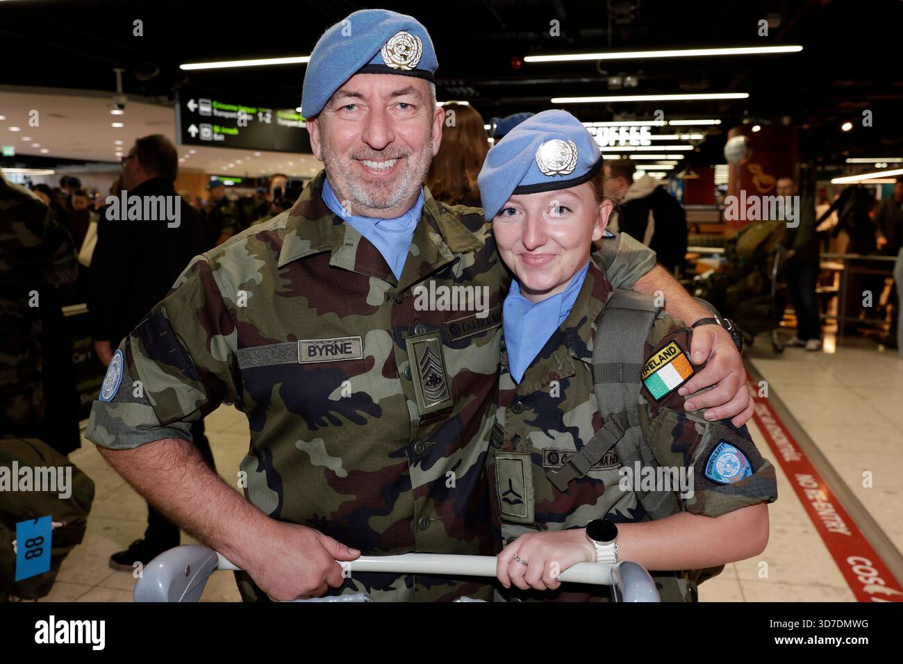 Flight Sergeant Luke Byrne with his daughter, Airwoman Ruth Byrne ...