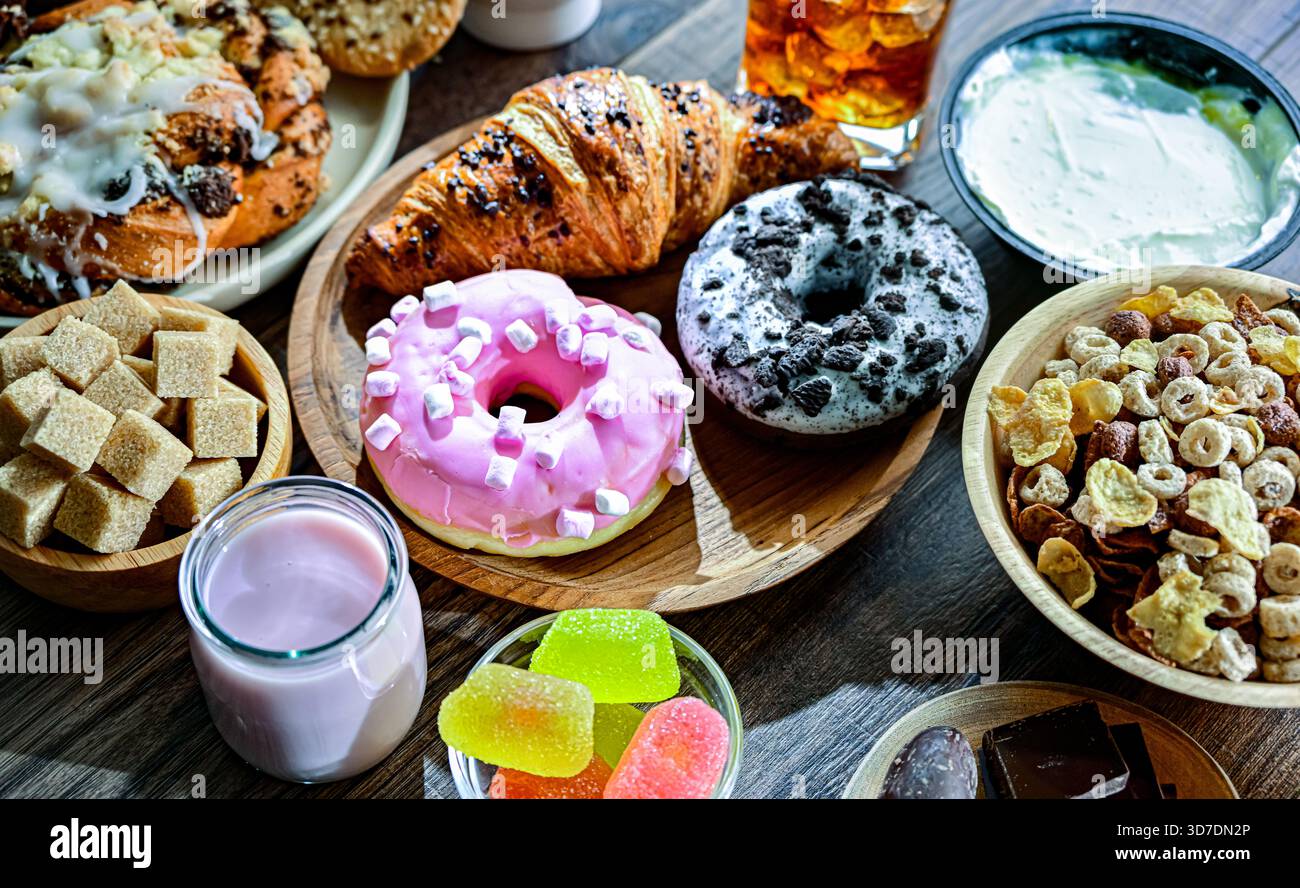 High sugar groceries hi-res stock photography and images - Alamy
