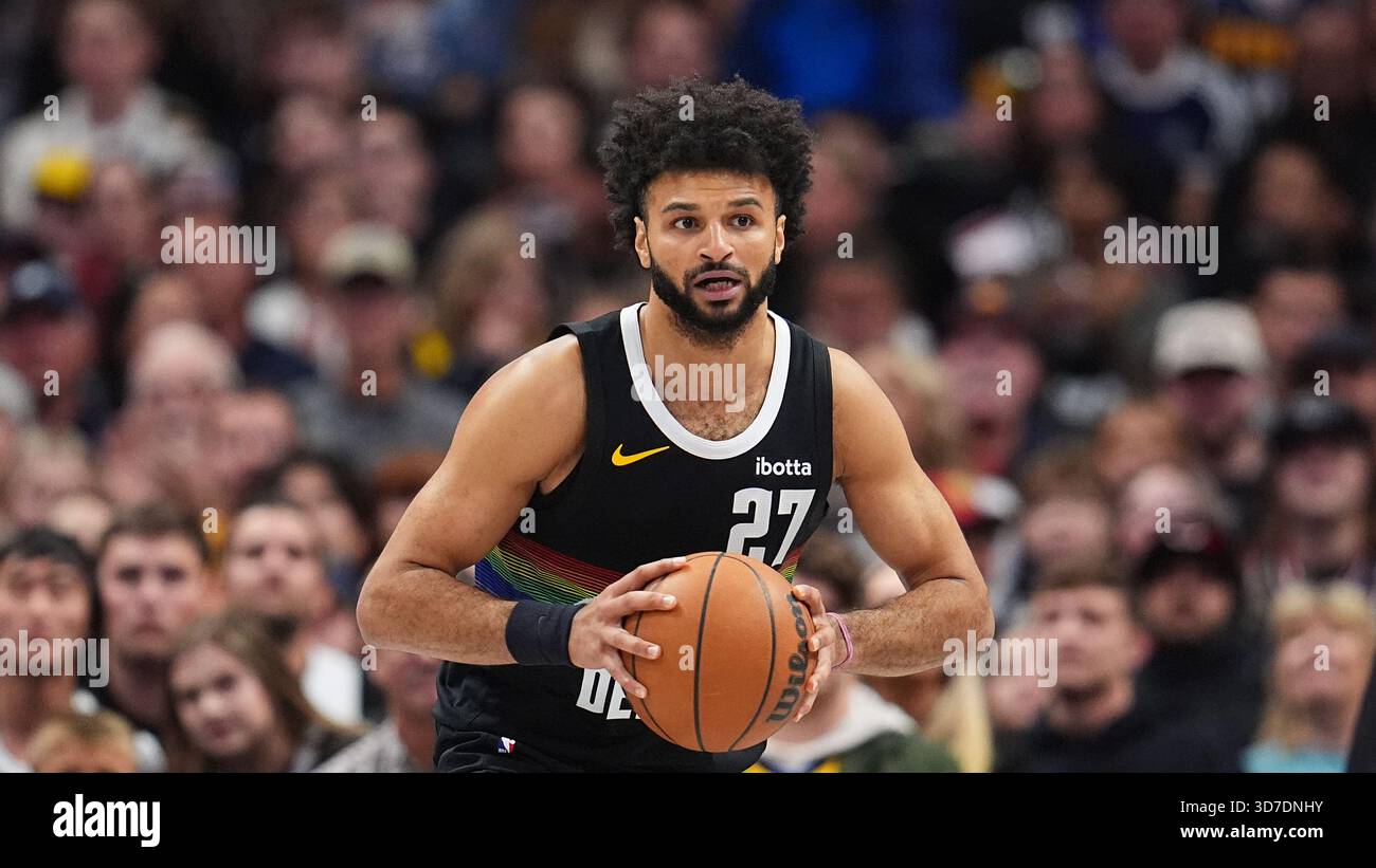 Denver Nuggets guard Jamal Murray (27) in the first half of an NBA ...