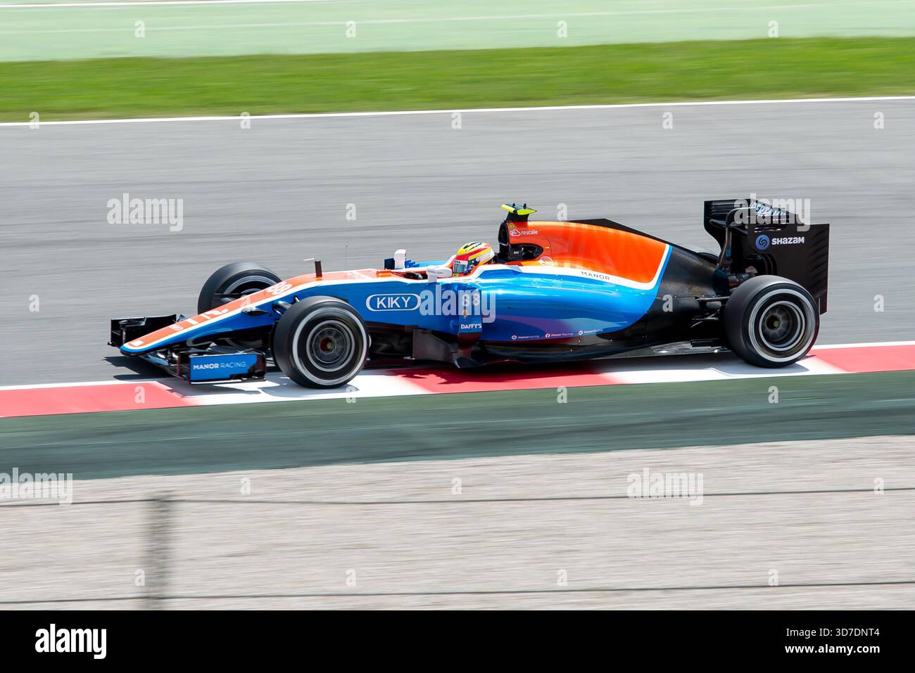 HY3DK8 BARCELONA - MAY 13: Ryo Haryanto drives the Manor Racing MRT car on track for the Spanish ...