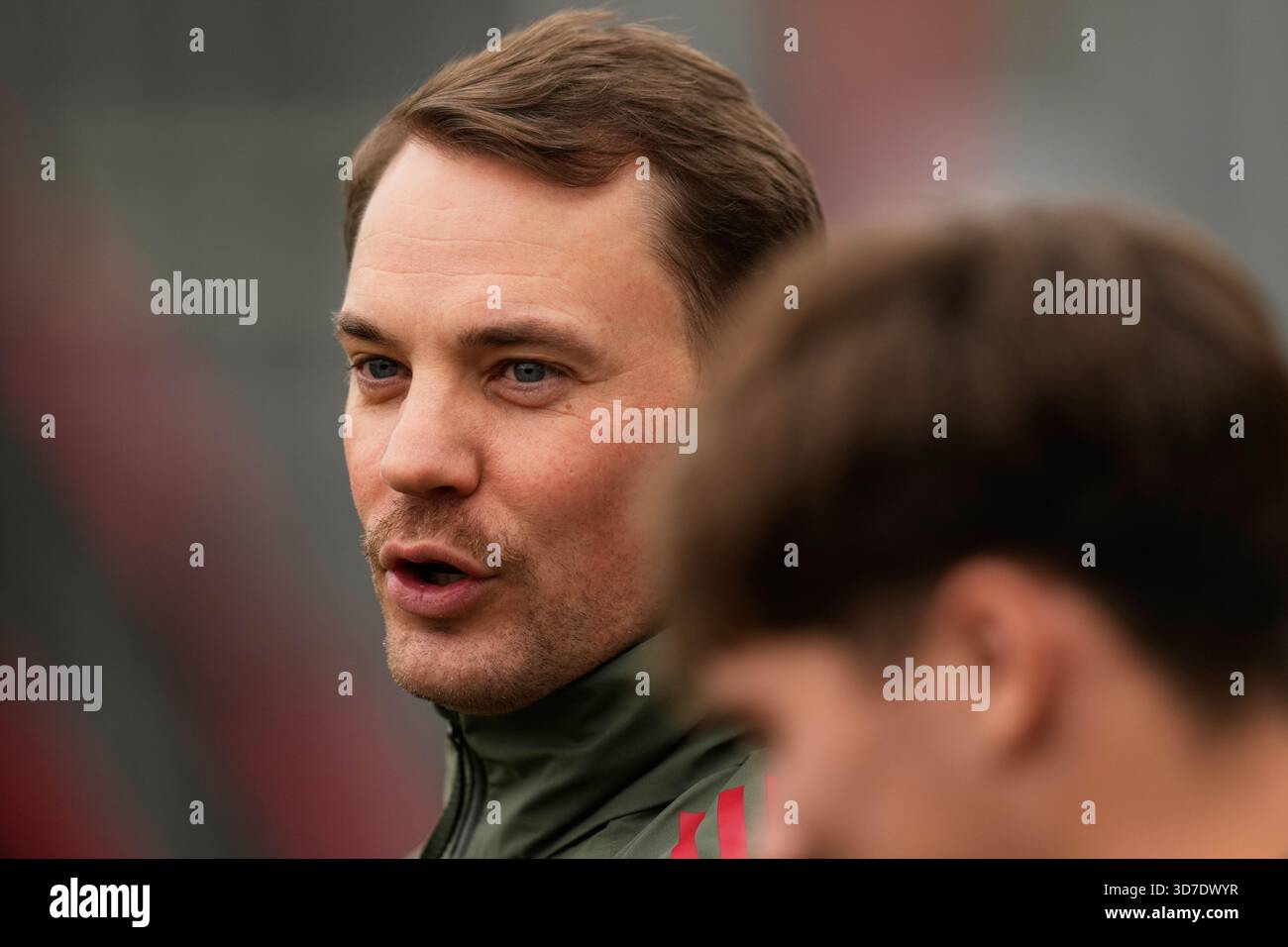 Bayern's Manuel Neuer arrives for a training session in Munich, Germany ...
