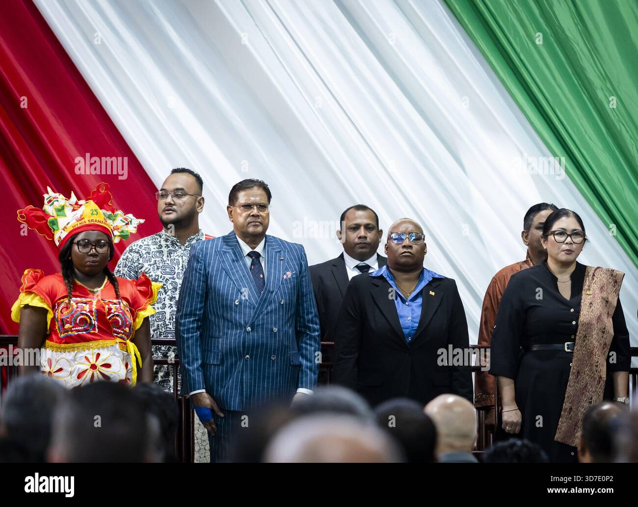 PARAMARIBO – Guests, including former President Chan Santokhi (3rd L ...