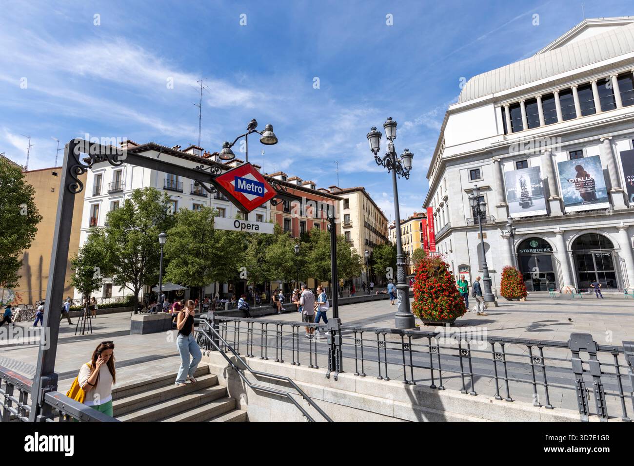 Madrid city centre central district, Underground Metro station Opera ...