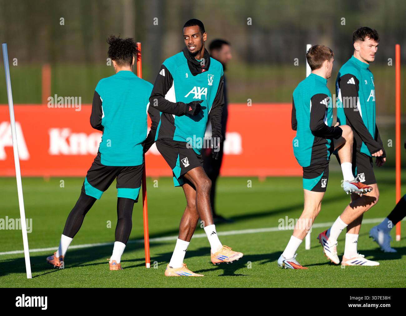 Liverpool's Alexander Isak during a training session at the AXA ...