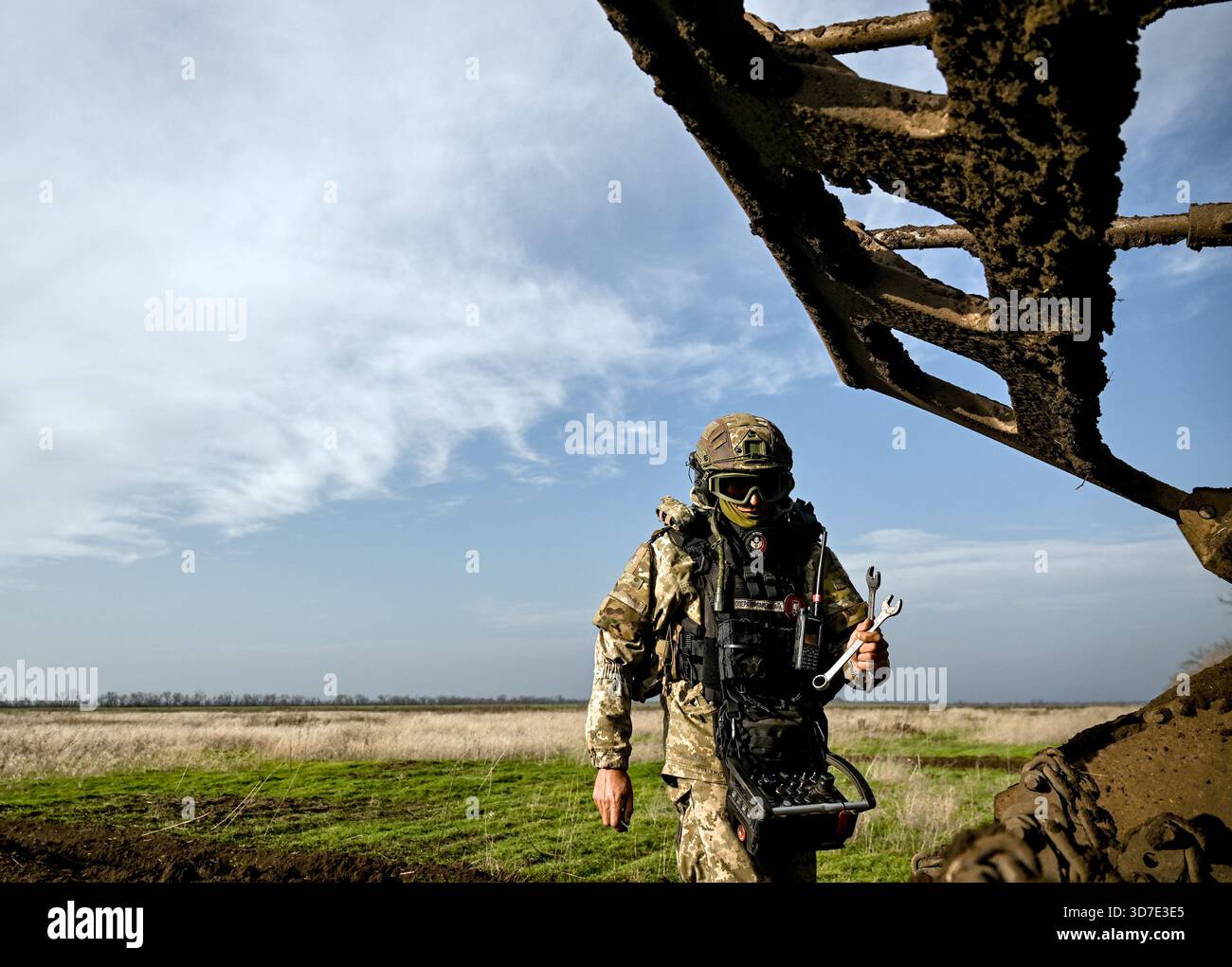 A demining operator of the 808th Dniester Separate Support Brigade of ...