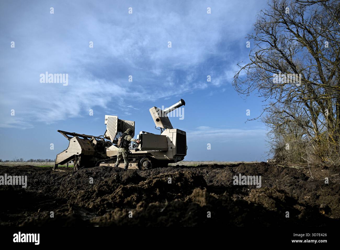 A demining operator of the 808th Dniester Separate Support Brigade of ...