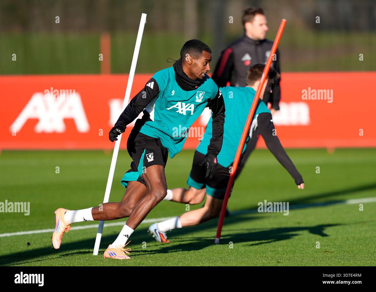 Liverpool's Alexander Isak during a training session at the AXA ...