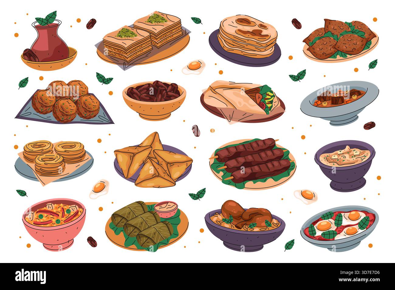 Dates tea set Cut Out Stock Images & Pictures - Alamy