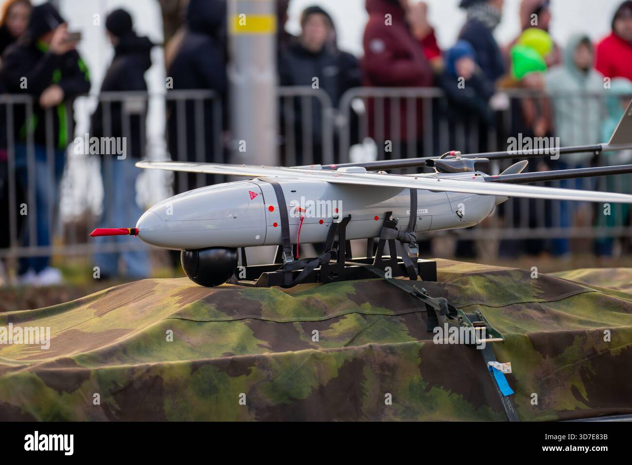 NATO reconnaissance UAV with extended wings, aerodynamic fuselage and ...