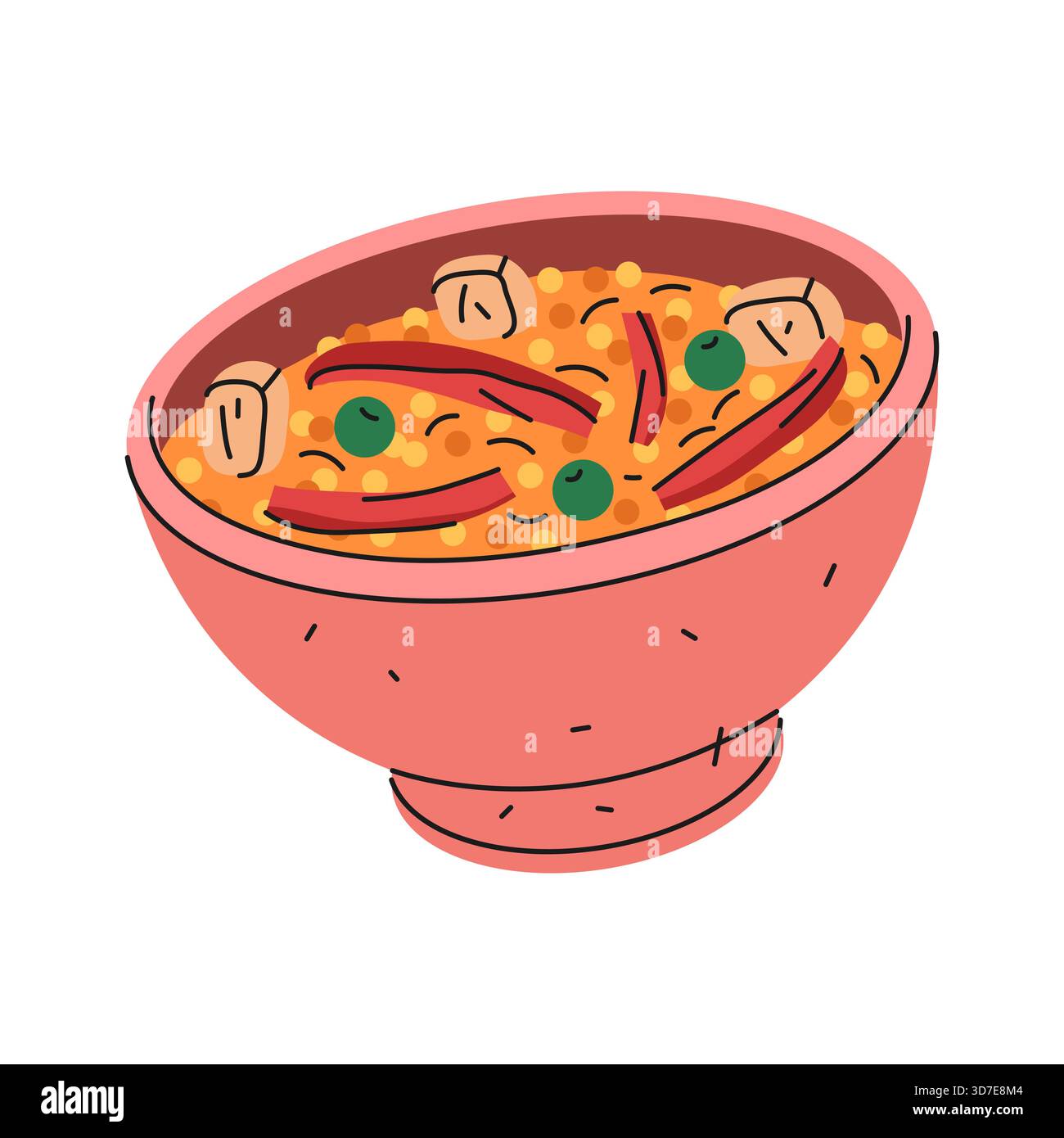 Meat vegetables stew in Stock Vector Images - Alamy