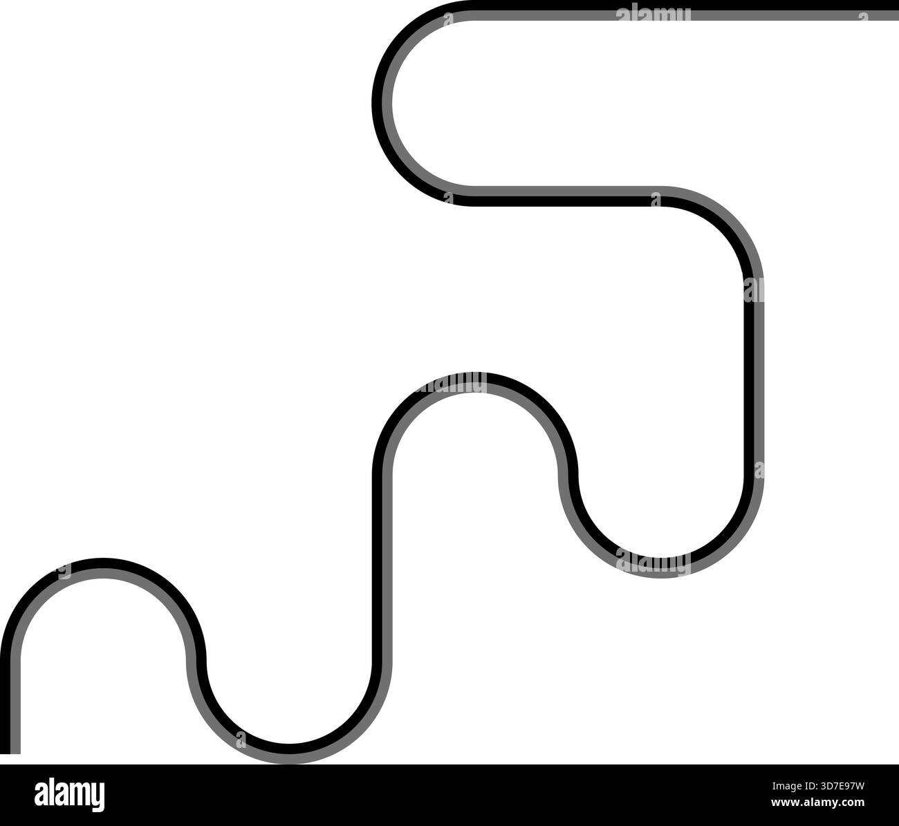 Interlaced dual-tone lines form an irregular zigzag arrangement with ...