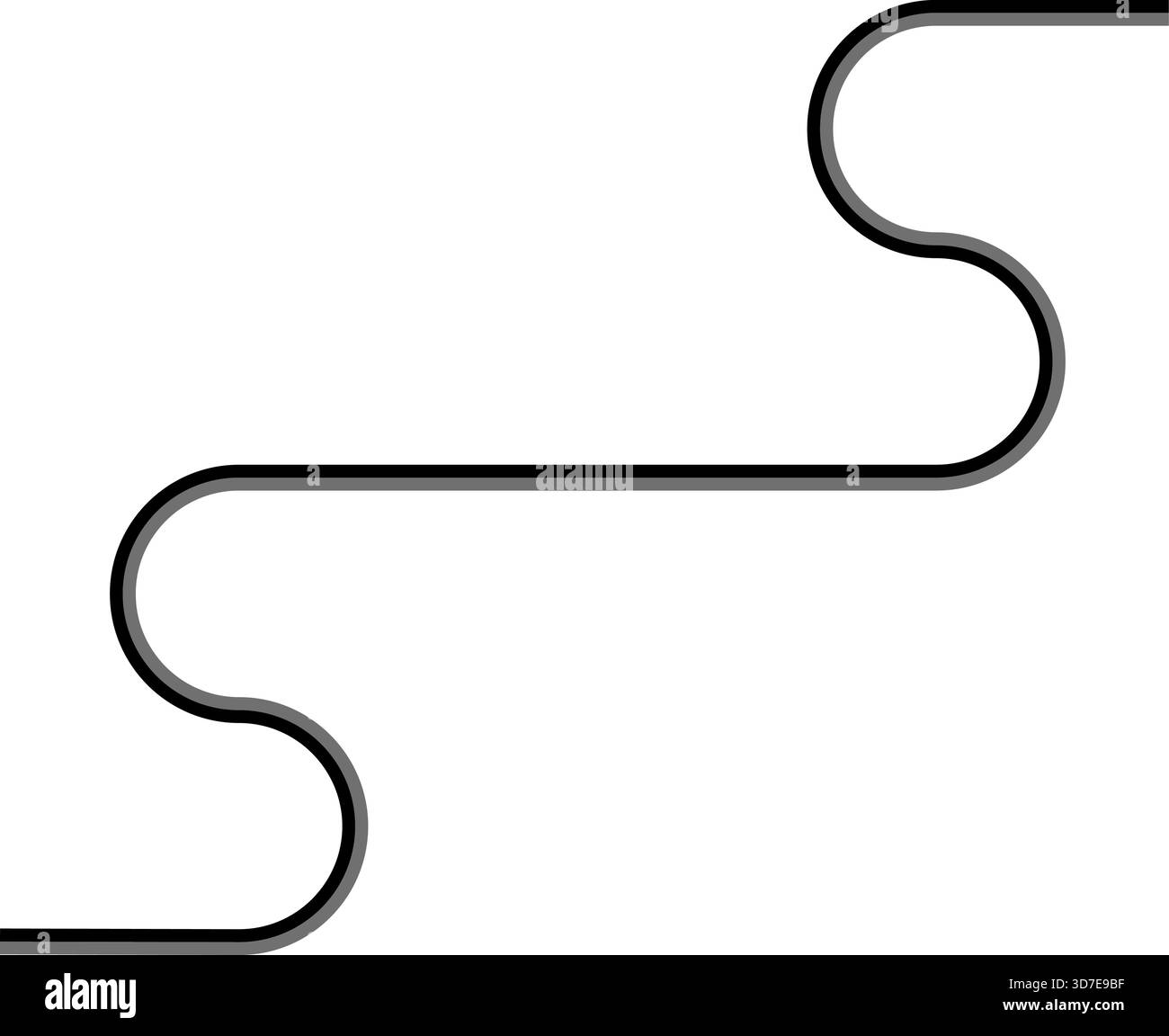 Two contrasting lines form an irregular square-oriented zigzag pattern ...