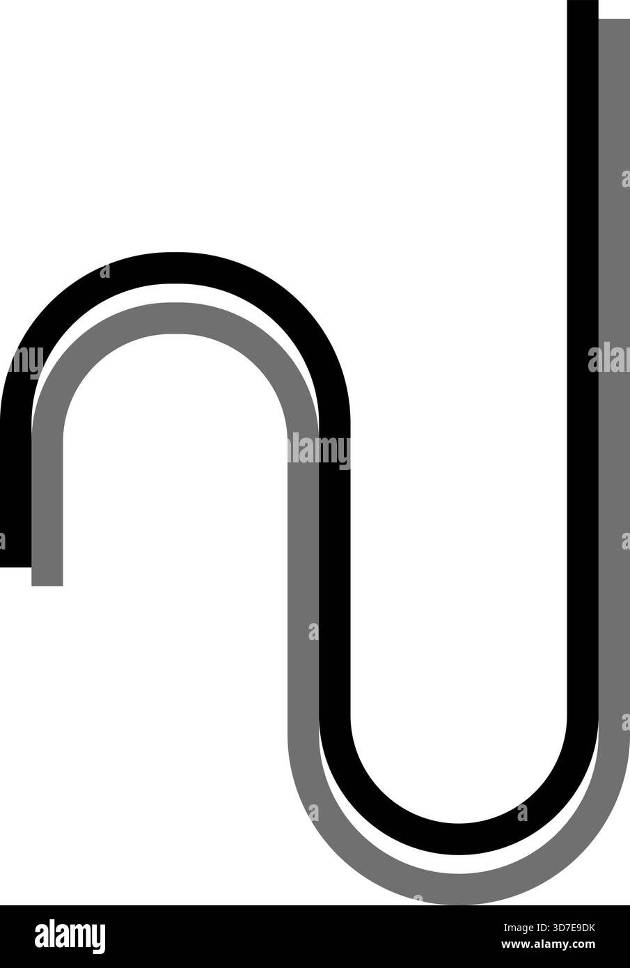 Interlaced lines create an irregular labyrinth built from squared wave ...