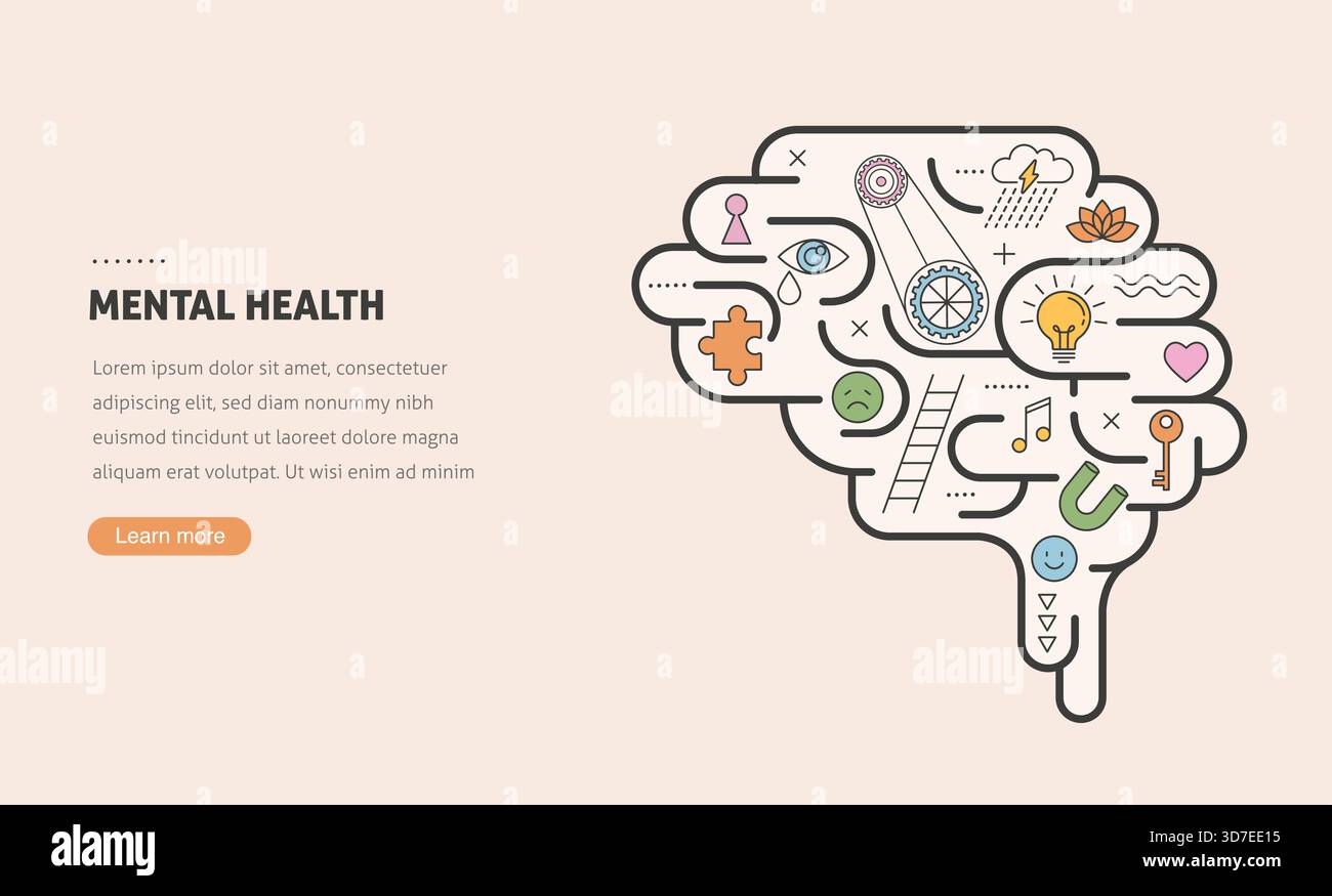 Well being concept mental Stock Vector Images - Alamy