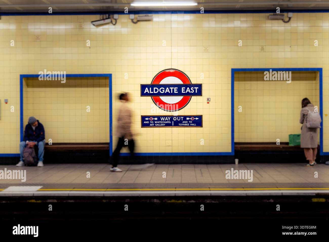 LONDON - OCTOBER 29, 2025: Aldgate East Underground Station – eastbound ...