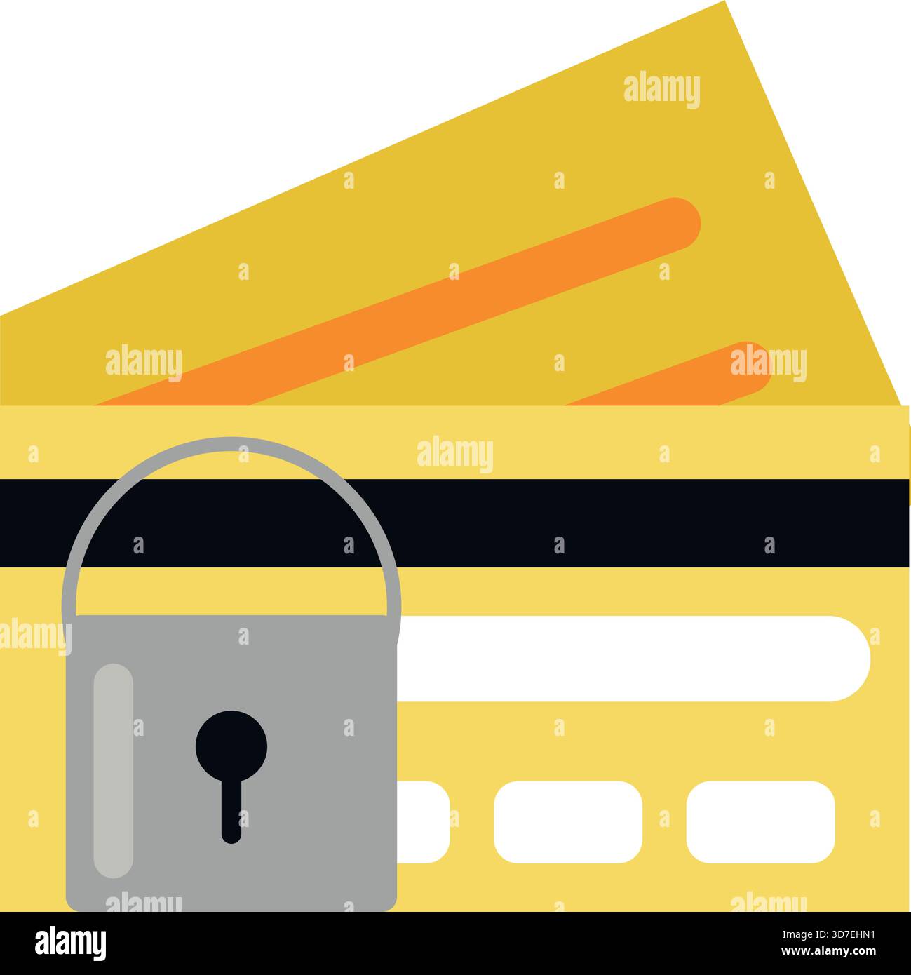 Credit card padlock on Stock Vector Images - Alamy
