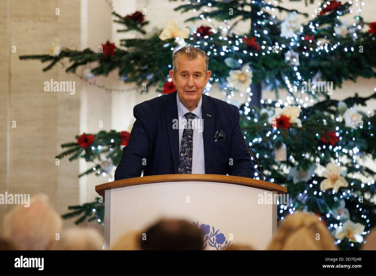 Speaker of the Northern Ireland Assembly Edwin Poots speaking at the ...