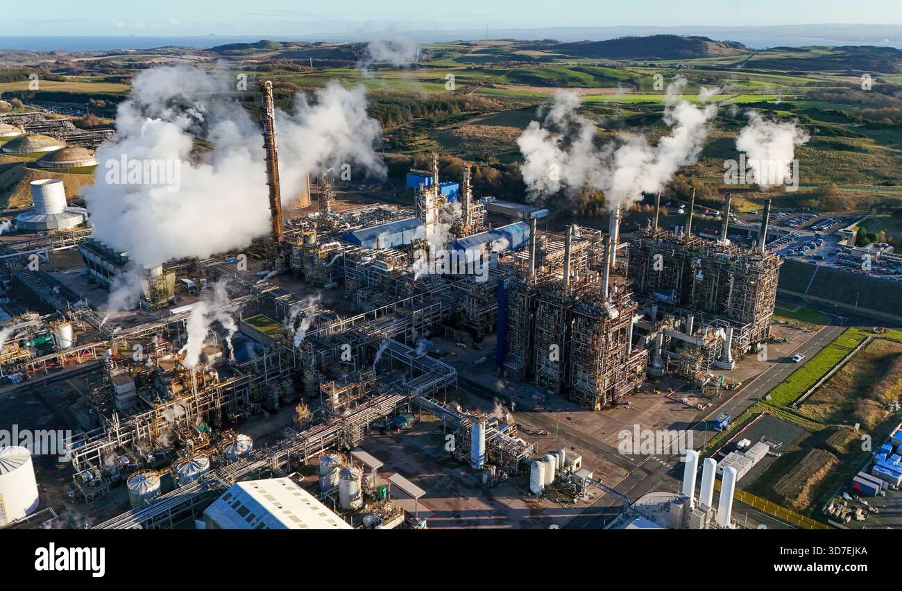 The ExxonMobil's ethylene plant at Mossmorran in Fife, following the ...