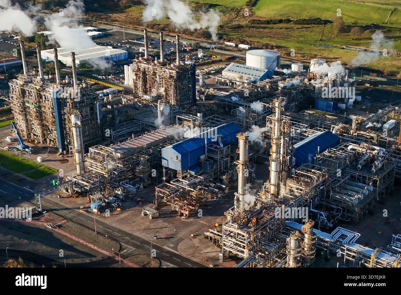 The ExxonMobil's ethylene plant at Mossmorran in Fife, following the ...