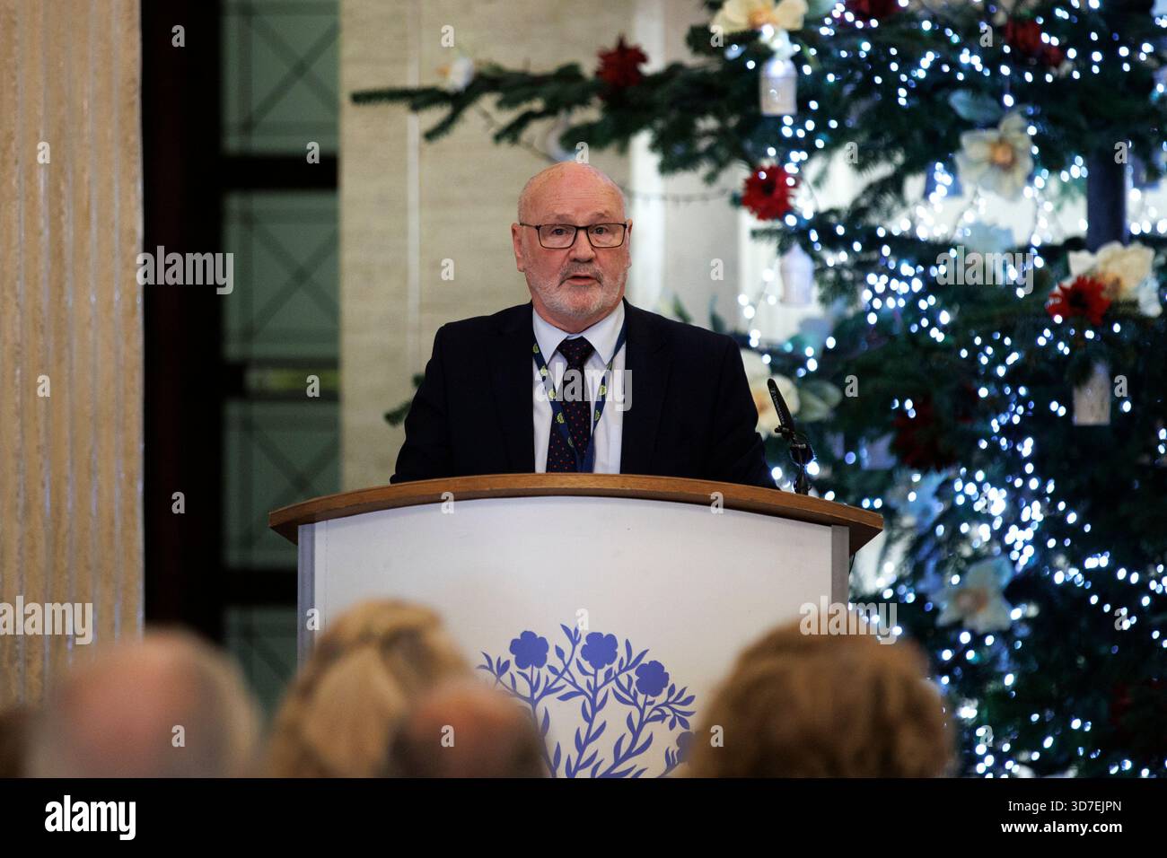 Former Stormont speaker Alex Maskey speaking at the unveiling of a ...