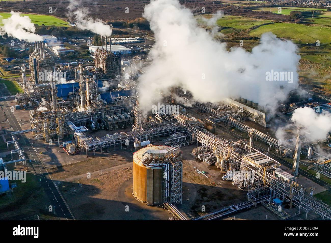 The ExxonMobil's ethylene plant at Mossmorran in Fife, following the ...