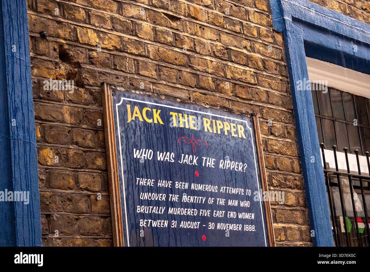 LONDON - OCTOBER 29, 2025: Whitechapel E1 – “Who was Jack the Ripper ...
