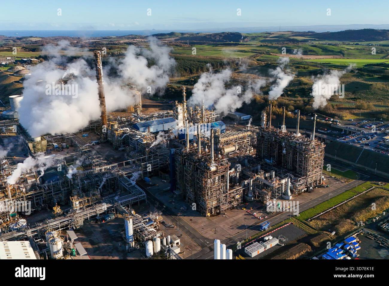 The ExxonMobil's ethylene plant at Mossmorran in Fife, following the ...