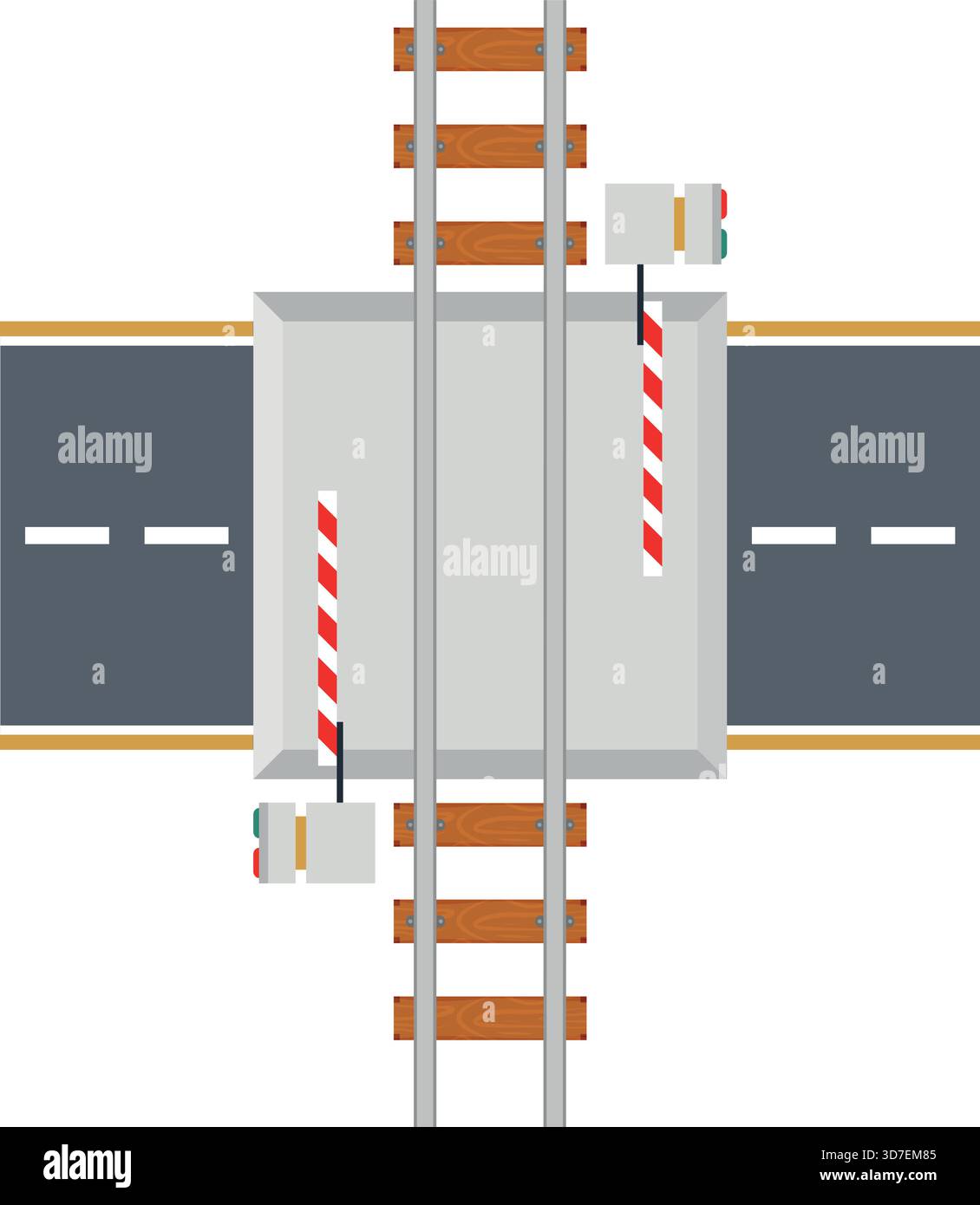 Street junction in middle Stock Vector Images - Alamy