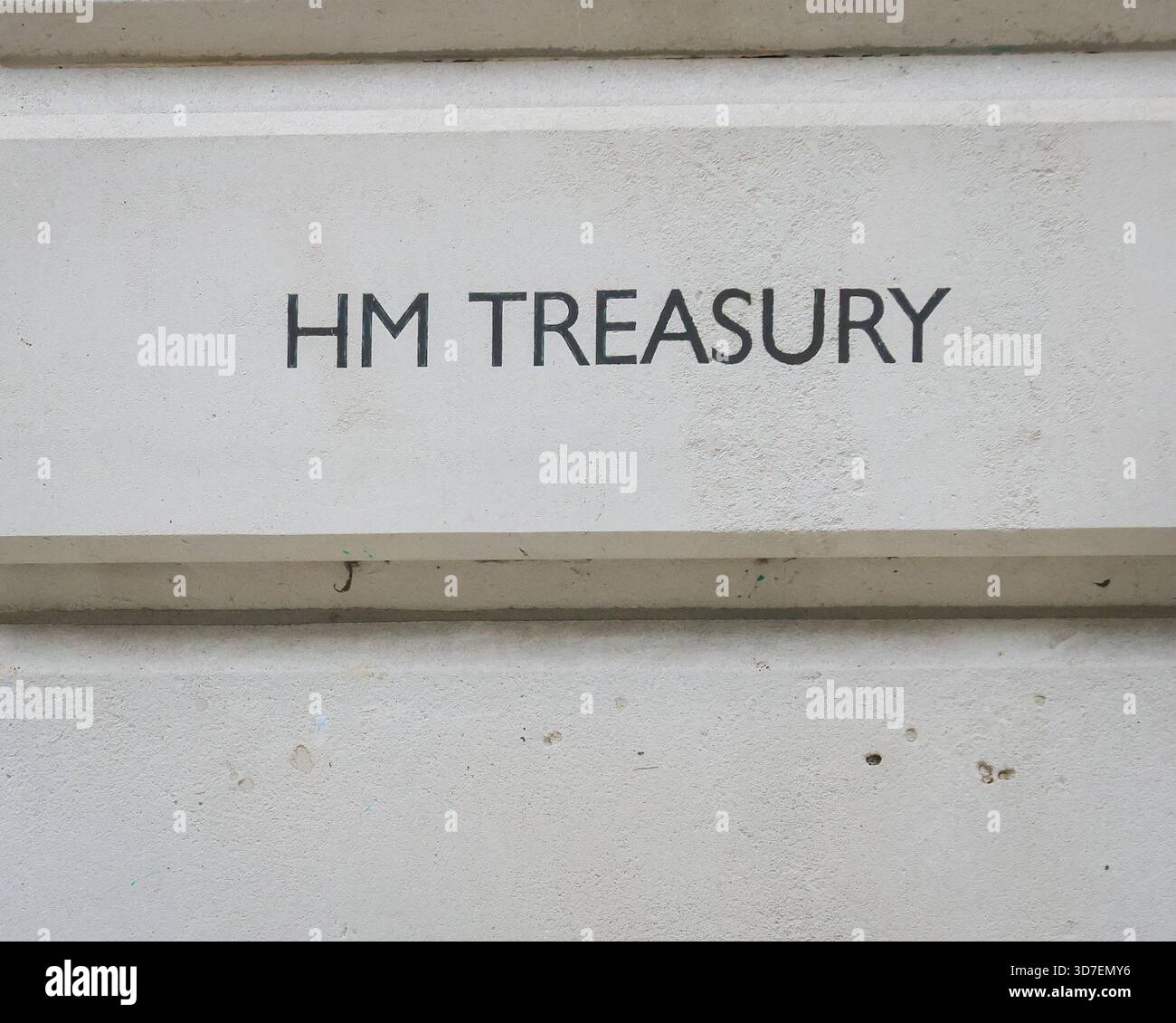 London, UK. 25th Nov, 2025. The Treasury sign outside the building on a ...