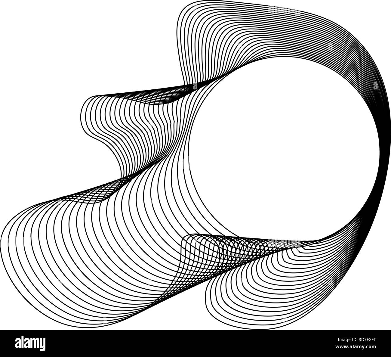 Shape built around a circular center with exterior composed of blobs ...