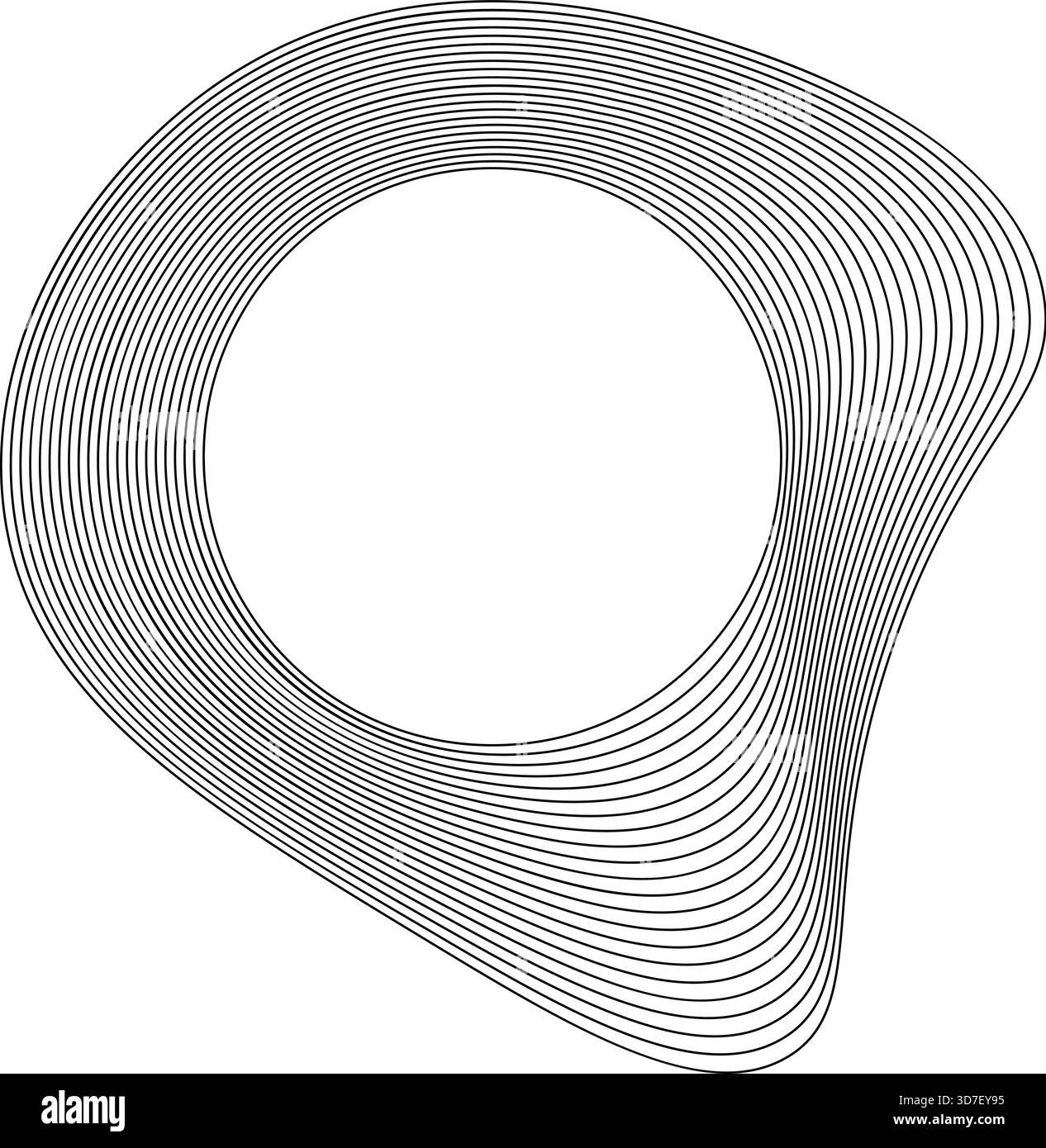 Round frame wavy edges Black and White Stock Photos & Images - Alamy